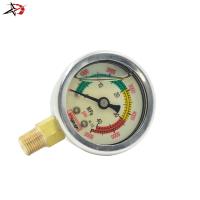China Radial Pressure Gauge Glycerin Filled Stainless Steel Bottom Connection Pressure Gauge for sale