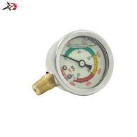China Radial Pressure Gauge Glycerin Filled Stainless Steel Bottom Connection Pressure Gauge for sale