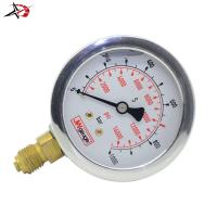 China 60mm Glycerin Filled Pressure Gauge 0-1000 Bar 14000 PSI High Pressure for Heavy Duty Industrial Hydraulic for sale