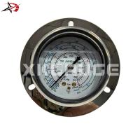 China 2.5 Inch Pressure Gauge Types Oil Filled Refrigerant Pressure Gauge With Front Flange for sale