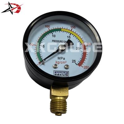 China 60mm General Pressure Gauge 0-25 MPa 250KG/CM2 Brass Thread Mechanical Industrial Pressure Gauge for sale