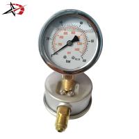 China Medium Range Liquid Filled Manometer 0-100 Bar 1400 PSI Radial Mount for Hydraulic Equipment Monitoring for sale