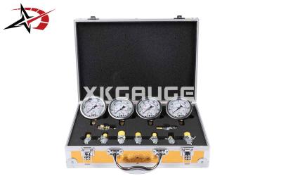 China Hydraulic Equipment High Pressure Testing Kits With 4 Pressure Gauges / 9 Fittings for sale