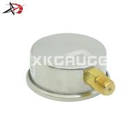 China Stainless Steel Compressor Pressure Gauge 0-16 Bar 0-230 PSI Glycerin Filled Bottom Mount Pressure Gauge for sale