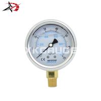 China 0-70kg/cm² 0-1000PSI Radial Mounting Stainless Steel Pressure Gauge Liquid Fillable for sale