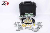 China High Accuracy Digital Hydraulic Pressure Test Kit with 3 Digital Gauges / 14 Fittings for sale
