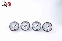 China Black pressure testing toolkit with 4 pressure gauges, 6 adapter fittings, 1 inflation valve, and tools included for sale