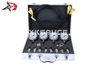China Silver Portable Hydraulic Diagnostic Test Kit With 4 Pressure Gauges / 10 Fittings for sale