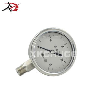 China 40MPa Chemical Pressure Gauge Radial Mount Corrosion Resistant Industrial Pressure Gauge for sale