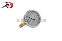 China Radial 304 Stainless Steel Glycerin-Filled Pressure Gauge, 63 mm Dial, 1/4