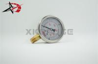 China Radial 304 Stainless Steel Glycerin-Filled Pressure Gauge, 63 mm Dial, 1/4