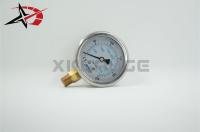 China Radial 304 Stainless Steel Glycerin-Filled Pressure Gauge, 63 mm Dial, 1/4