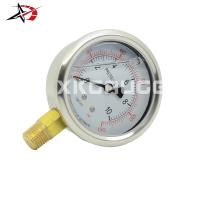 China Stainless Steel Glycerin Filled Pressure Gauge 60mm Bourdon Tube Pressure Gauge 0-150 PSI for sale