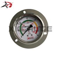 China 600 Bar Liquid Filled Pressure Gauge 60mm Front Flange Back Mount Hydraulic Oil Gauge for sale