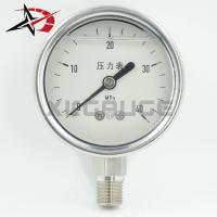 China Glycerin Filled Stainless Steel Pressure Gauge 100mm Dial 0–400 bar for sale