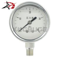 China Glycerin Filled Stainless Steel Pressure Gauge 100mm Dial 0–400 bar for sale