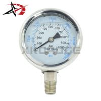 China Radial All Stainless Steel Pressure Gauge 63mm 0–1000 Bar 15000 Psi for sale
