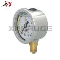 China 40mm Radial Oil Filled Pressure Gauge 0-4 MPa Stainless Steel Case Class 2.5 for sale