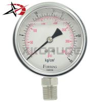 China Glycerin Filled Pressure Gauge Stainless Steel 63mm Pressure Gauge 0–25 Bar for sale