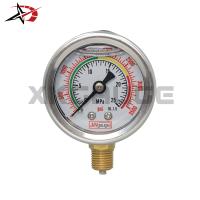 China Dual Scale Pressure Gauge 0-25MPa 0-3500PSI 40mm Stainless Steel Radial Pressure Gauge for sale