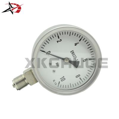 China 0-10 bar Radial Pressure Gauge EN837-1 Standard  Class 1.0 High Accuracy Pressure Gauge for sale