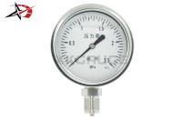 China Corrosion Resistant Stainless Steel Pressure Gauge 0–250 Bar 63mm Dial for sale