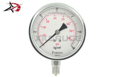 China Radial Stainless Steel Pressure Gauge 0–60 Bar Corrosion Resistant Glycerin Filled Pressure Gauge 63mm for sale