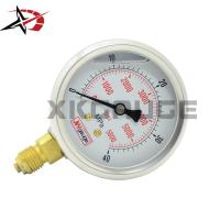 China 0-40MPa 0-5800PSI 63mm Shockproof Pressure Gauge Glycerin Filled Hydraulic Power Unit Monitoring for sale