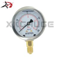 China 0-16MPa 0-160KG/CM2 63mm Radial Stainless Steel Pressure Gauge Glycerin Filled for sale