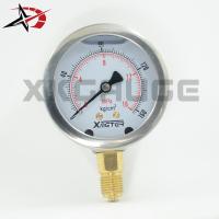 China 0-16MPa 0-160KG/CM2 63mm Radial Stainless Steel Pressure Gauge Glycerin Filled for sale