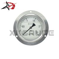 China 0-2.5MPa Axial Flange Pressure Gauge Class 1.5 Panel Mount Pressure Gauge 100mm Dial for sale