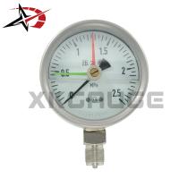 China 1.5 Grade Glycerin Filled Pressure Gauge 0-2.5MPa Stainless Steel Bottom Connection for Precision Monitoring for sale