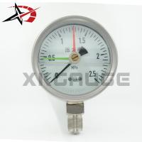 China 1.5 Grade Glycerin Filled Pressure Gauge 0-2.5MPa Stainless Steel Bottom Connection for Precision Monitoring for sale