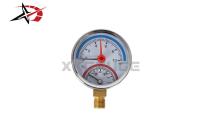 China Radial Thermometer Pressure Gauge 63mm Dial 1/4