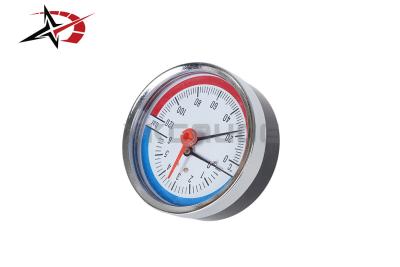 China Axial Combination Temperature And Pressure Gauge 63mm 0–6 Bar OEM Service for sale
