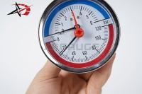 China Axial Combination Temperature And Pressure Gauge 63mm 0–6 Bar OEM Service for sale