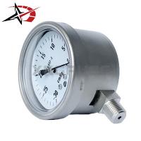 China -30 CmHg Low Pressure Gauge SS316 Bellows Manometer Radial Pressure Gauge for sale