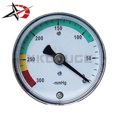 China 50mm Vacuum Capsule Pressure Gauge Types Steel Case Brass Internals 300mmHg for sale