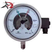 China 1 MPa Bottom Mount Pressure Gauge 150mm Glass Pressure Gauge Stainless Steel for sale