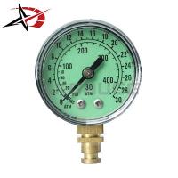 China 30 ATM Radial Pressure Gauge EN 837-1 Brass Connection Medical Manometer for sale