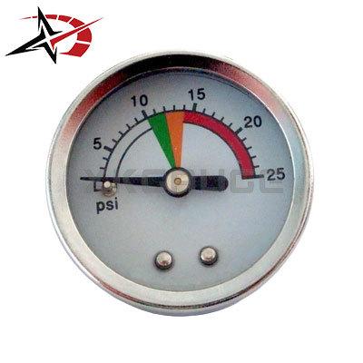 China 40mm Medical Pressure Gauge 25 Psi Acrylic Lens Brass Socket For Anesthesia Equipment for sale