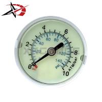 China EN 837-1 Utility Pressure Gauge 40mm 10 ATM Clinical Manometer Axial Axial Pressure Gauge for sale