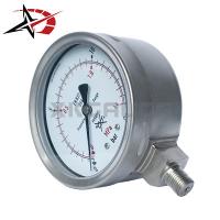 China Use No Oil 1.4 MPa SUS 316 TubeSocket 1/2 NPT All Stainless Steel Oxygen Pressure Gauge for sale