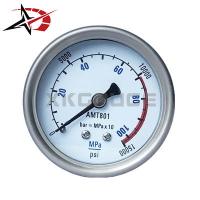 China Stainless Steel Hydraulic 15000 Psi Pressure Gauge Ventilating Application 100 MPa for sale