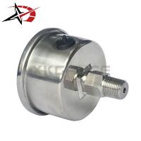 China Vacuum 40mm Back Connection Pressure Gauge -0.1MPa Glycerin Filled Center for Vacuum System Monitoring for sale