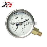 China 60mm Vacuum Pressure Gauge Manometer Anti Vibration Pressure Gauge Glycerin Filled for sale