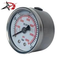 China SS316 Axial Fuel Pressure Gauge For Industry 1/4 NPT 6000 Psi for sale