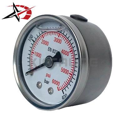China SS316 Axial Fuel Pressure Gauge For Industry 1/4 NPT 6000 Psi for sale