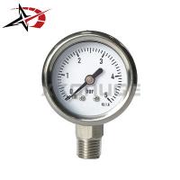 China 5 Bar Dry Pressure Gauge KL1.6 Liquid Filled Oil Pressure Gauge 40mm for sale