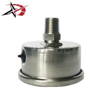China 60mm All Stainless Steel Axial Vacuum Gauge -0.1MPa Back Mount Manometer for sale